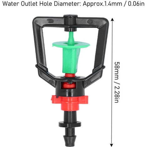 Microboquilla giratoria de 360°, pulverizador de riego automático con boquilla atomizadora de ...