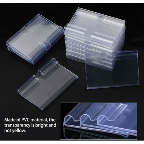 GABRIELLE 100Pcs Porte-étiquette Transparent en Plastique, Porte ...