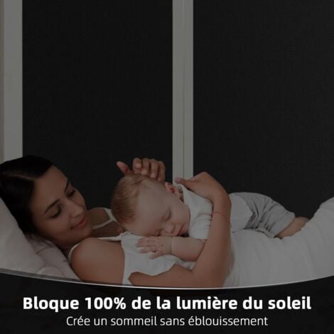 Film occultant fenetres Auto-Collant Opaque Noir Statique Anti-UV ...