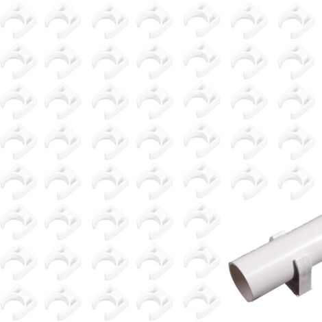 50 Pièces 20mm Tuyau Clips Set,Support en U pour tuyau en PVC,Tube 20mm ...