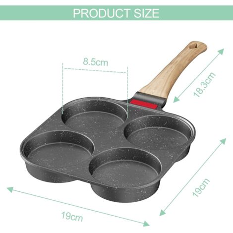 Poele a Pancake, Poêle à Pancakes et Omelette de 4 Emplacements avec ...