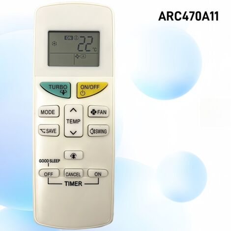 Télécommande universelle de remplacement pour climatiseur DAIKIN ARC470A11 ARC470A16 ARC469A5 ...