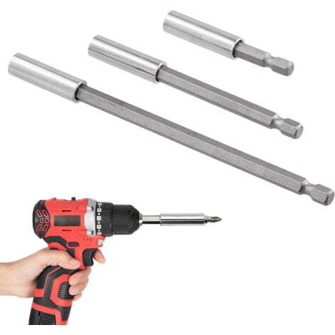 Ensemble de 3 rallonges pour perceuse avec tige hexagonale magnétique ...
