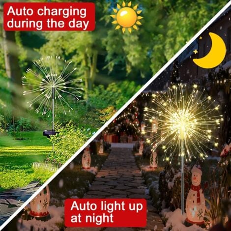 Lampe Solaire Exterieures Jardin 2 PCS 90 LED Lumière Solaire ...