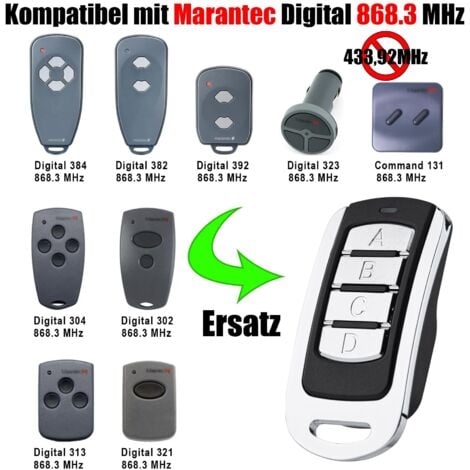 Télécommande Compatible Avec Hörmann HSM 4, HS(M) 2/4, HSP 4, HSM 2, HS 1, HSE 2 - Fréquence 868 ...