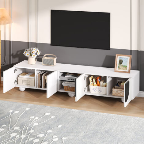 Support TV moderne, fixation murale, panneau TV, meuble TV bas. Design ...