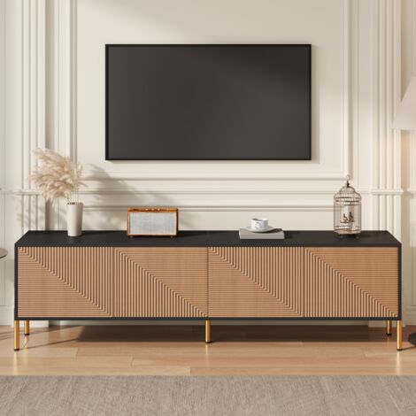 Support TV moderne, fixation murale, panneau TV, meuble TV bas. Design ...
