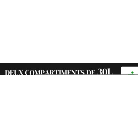 Poubelle cuisine anti odeur et anti trace de doigts inox 2x20L ...
