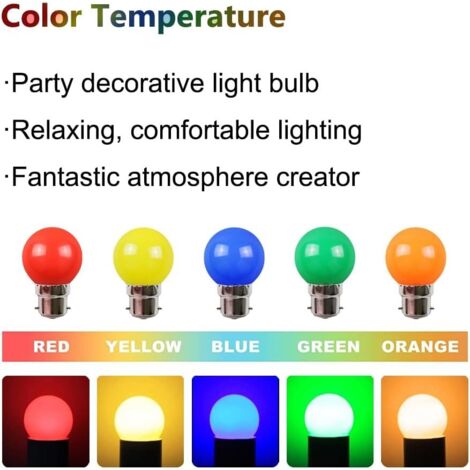 B22-Glühbirnen mit Bajonettsockel – 10er-Pack 3-W-Festoon-LED ...