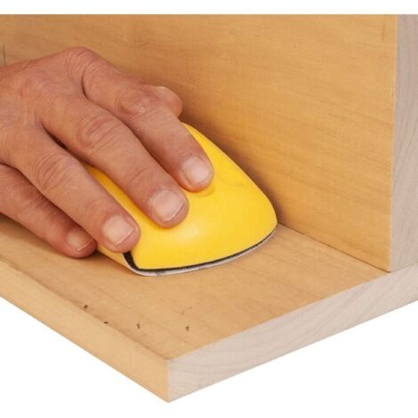 CHOYCLIT 12,3 cm Handschleifblock mit Klettverschluss, Schleifpapier ...
