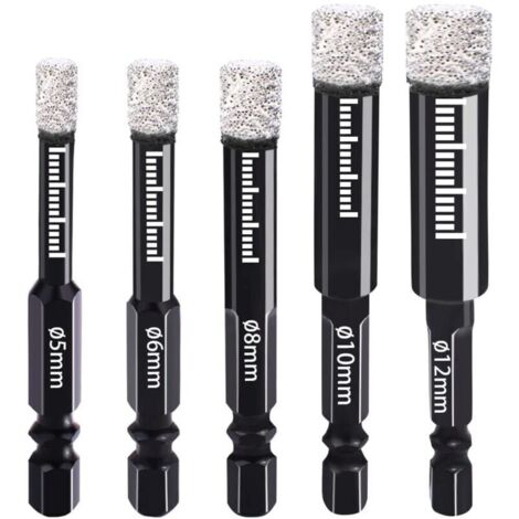 CHOYCLIT Diamantbohrer, 5 mm, 6 mm, 8 mm, 10 mm, 12 mm, Diamantbohrer ...