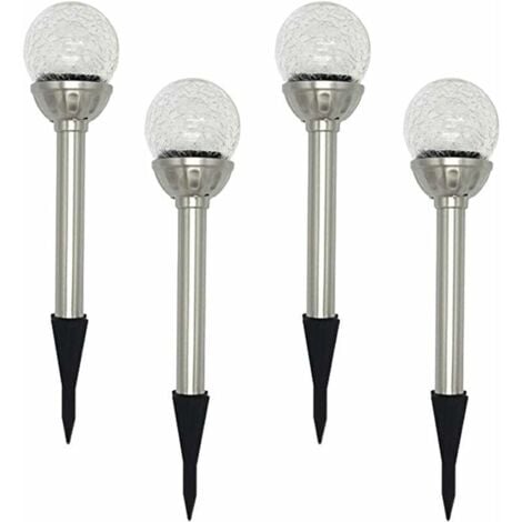 LaBlanc - Luci solari da giardino per esterni, confezione da 4, 8 LED RGB, luci solari a globo ...