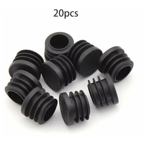 Tappi tondi in plastica, 20 pezzi, tappi terminali per tubi neri, tappi ...