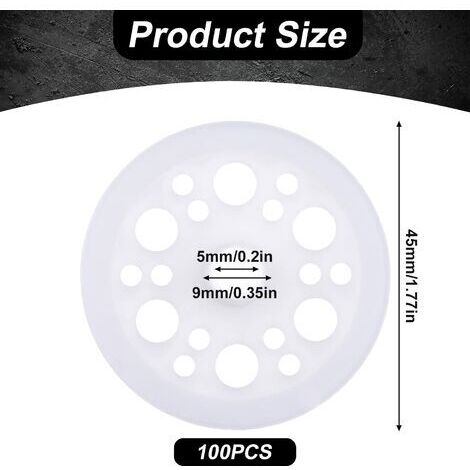 LaBlanc - 100 rondelle piatte in plastica, 45 mm, rondelle in plastica ...