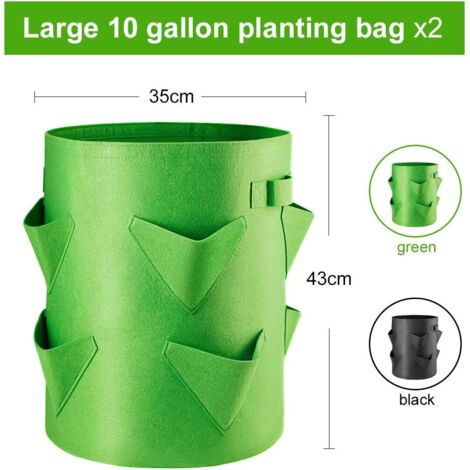 LaBlanc - Sacchi per la coltivazione di fragole, 2 pezzi da 40 litri/10 ...