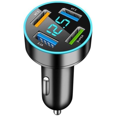Accendisigari USB, caricabatteria per auto a 4 porte da 66 W, presa di ...