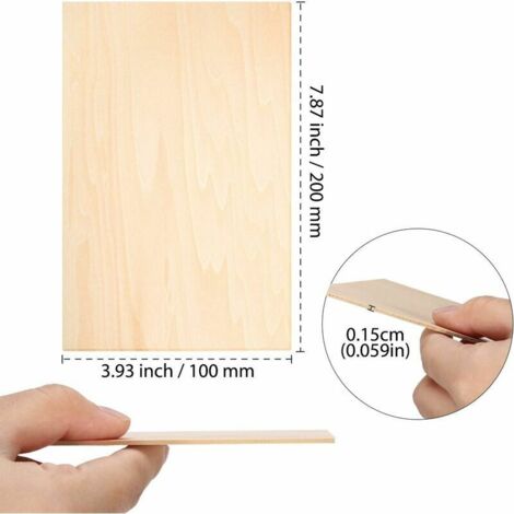 Paquete de 10 láminas de madera de balsa finas, paneles de ...