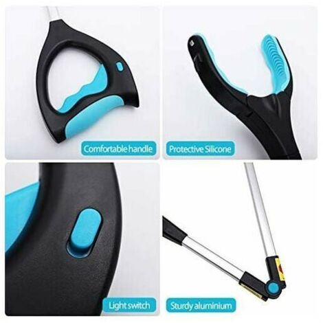 Pinza recogedora de objetos, pinza telescópica con faro, pinza plegable ...