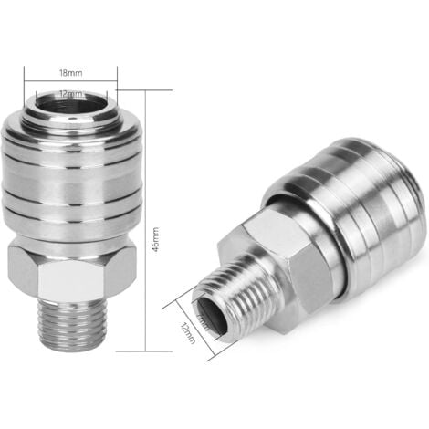 10 piezas de accesorios de compresor de 1/4" BSP, conector rápido neumático europeo, acoplador ...
