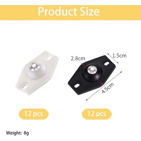 24 ruedas pequeñas para muebles, ruedas adhesivas pequeñas, ruedas ...