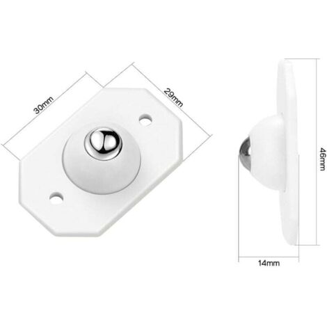 YMYNY 4er Pack Selbstklebende Mini-Lenkrollen aus Edelstahl, 360° Mini ...