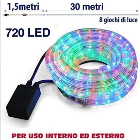 YMYNY - Tubo de luz LED multicolor de 30 metros con 720 luces para uso ...