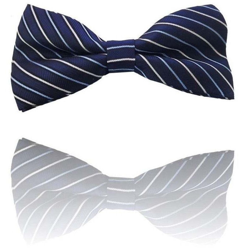 Vtizikl Papillon Strisce Blu Beige Cravattino Farfallino Cravatta Frack ...