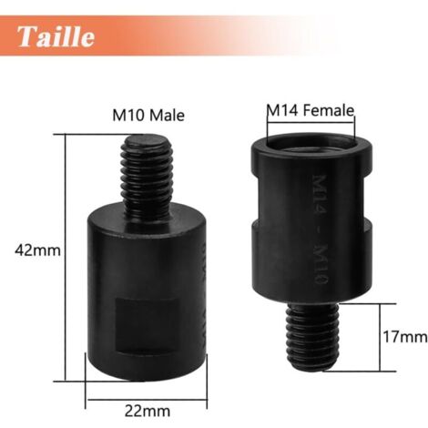 KZQ 2 Stück M10 Außengewinde auf M14 Innengewinde Adapter für Schleifer ...