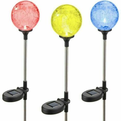 Solar-Leuchtkugel für den Außenbereich mit zwei LEDs in einer Glaskugel ...