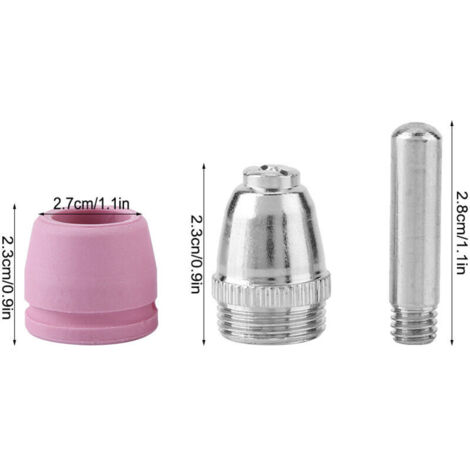 Vtizikl 90 pièces/jeu de coupe-plasma, chalumeau de coupe, électrode ...