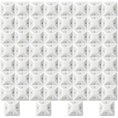 Supporti adesivi per fascette stringicavo KZQ, 100 pezzi (20 mm x 20 mm ...