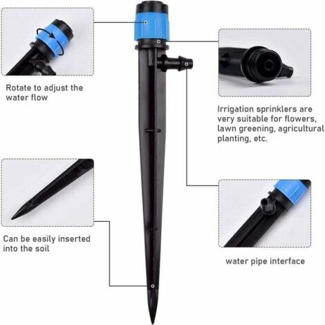 50 microaspersores de riego por goteo T-Audace de 360 grados y 8 ...