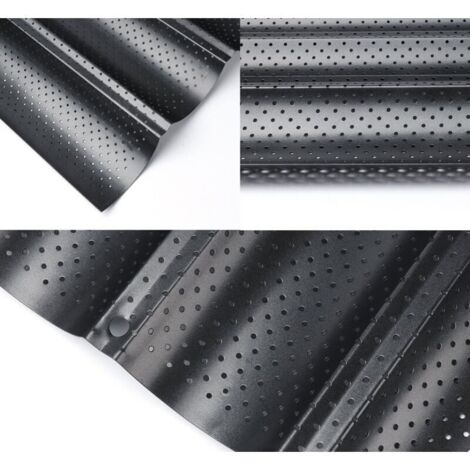 Vtizikl Plaque à Pain Perforée 4 Baguettes Plaque Moule Anti-adhésif ...