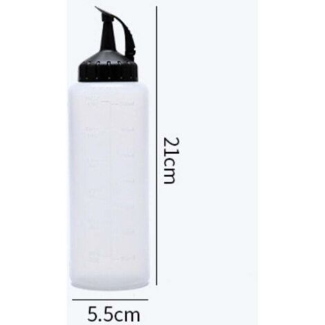 KZQ Botella exprimible para decoración - Botella para salsa - Transparente