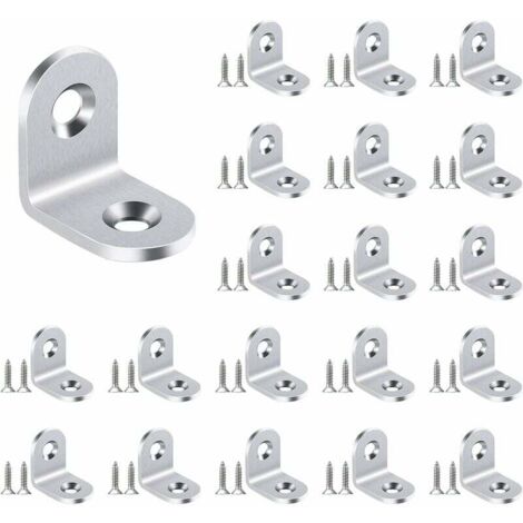20 PCS 20x20mm Angle Droit Support, Fixation Équerre Inox 90 Degrés ...