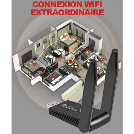 AC1300 Mbps Clé WiFi Puissante, Cle WiFi USB 3.0 Double Bande, 2.4G ...