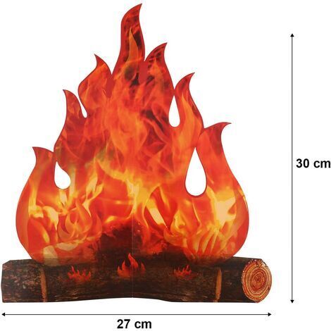 3D Flamme Torche Noyau Carton Faux Feu Faux Flamme Papier Décoration ...