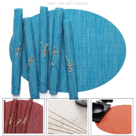 Vtizikl Lot de 6 sets de table ovales en vinyle lavable antidérapant ...