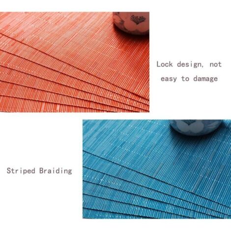 Vtizikl Lot de 6 sets de table ovales en vinyle lavable antidérapant ...