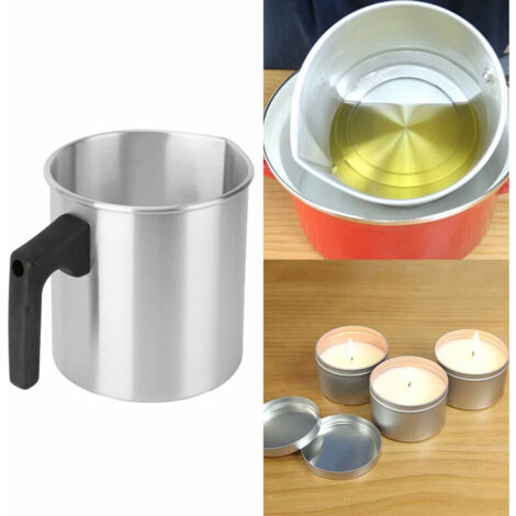 Vtizikl Pot de Fabrication de Bougies, Pot de de Cire Anti-brûlure pour ...