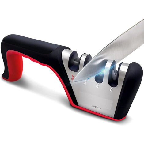 Affilacoltelli professionale, affilacoltelli da cucina 4 in 1 con base ...