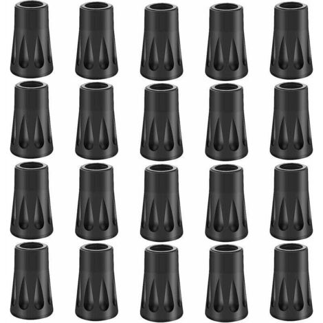 Gehstockspitze, 24 Stück Ersatz-Gummispitzen für Asphalt-Gummi-Pad ...