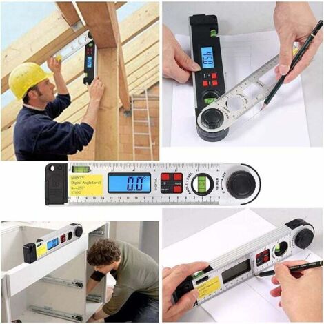 0-270° Winkelmesser, Laser-Wasserwaage mit Digitalanzeige, Wasserwaage ...