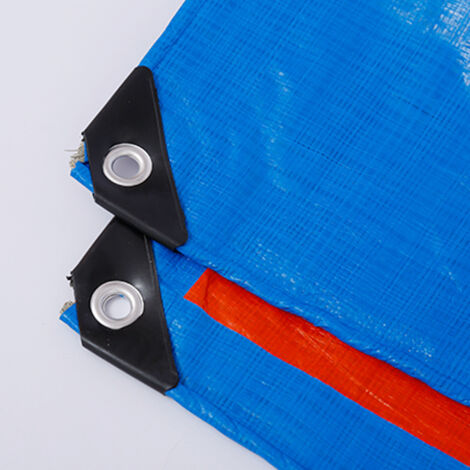 Abdeckplane - Blau/Schwarz - Heavy Duty - 5 x 5 m