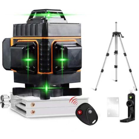 Laser-Wasserwaage, 360° 4D 16 Linien, Wasserwaage, vertikale und ...