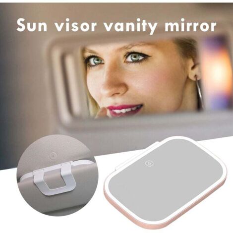 Universal Auto Sonnenblende Spiegel Dimmbar LED Auto Make-Up Spiegel ...