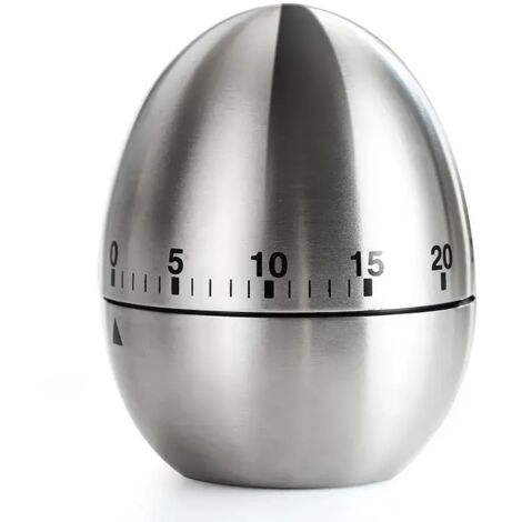 1 Mechanischer, eiförmiger Küchentimer - Edelstahl, batterielos - Retro ...
