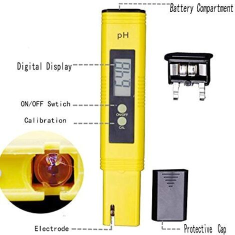 Misuratore di pH digitale a penna, tester di qualità dell'acqua pH ...