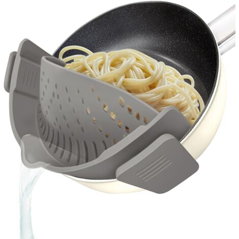 Colino a clip per tutte le pentole, scolapasta in silicone, accessorio ...