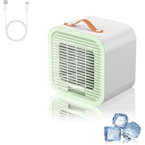 Mini aire acondicionado portátil, silencioso y recargable por USB, con 3 velocidades. Ideal como ...